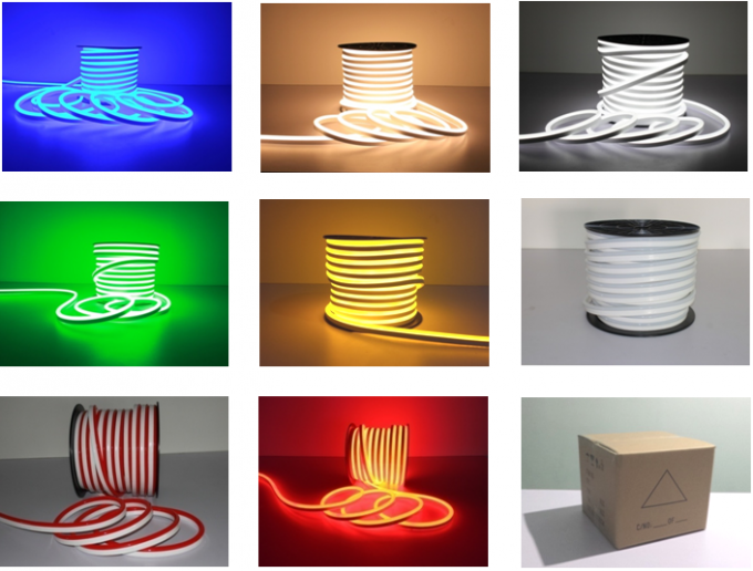 Ultra Thin LED Neon Flex Strip 5*12mm Silicone 12 Volt Dot - Free Light ...