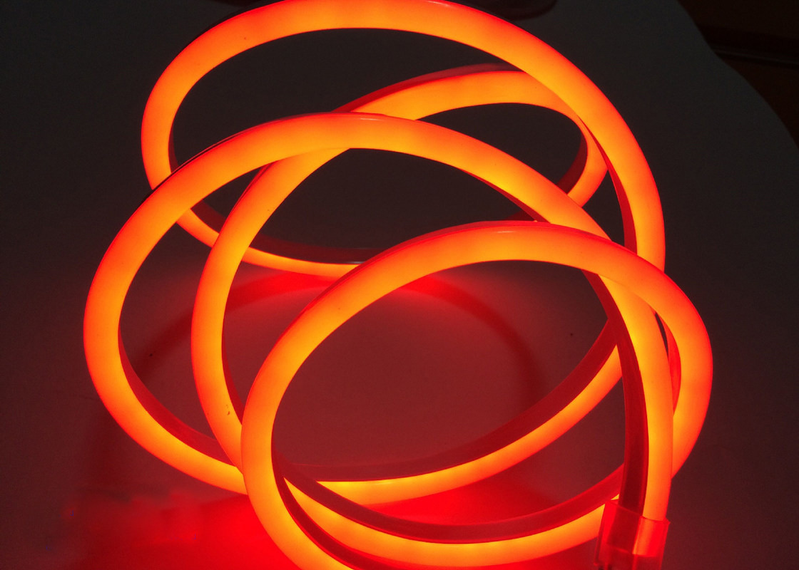 Red LED Neon Flex Strip For Building Outline Lighting ECO PVC Material