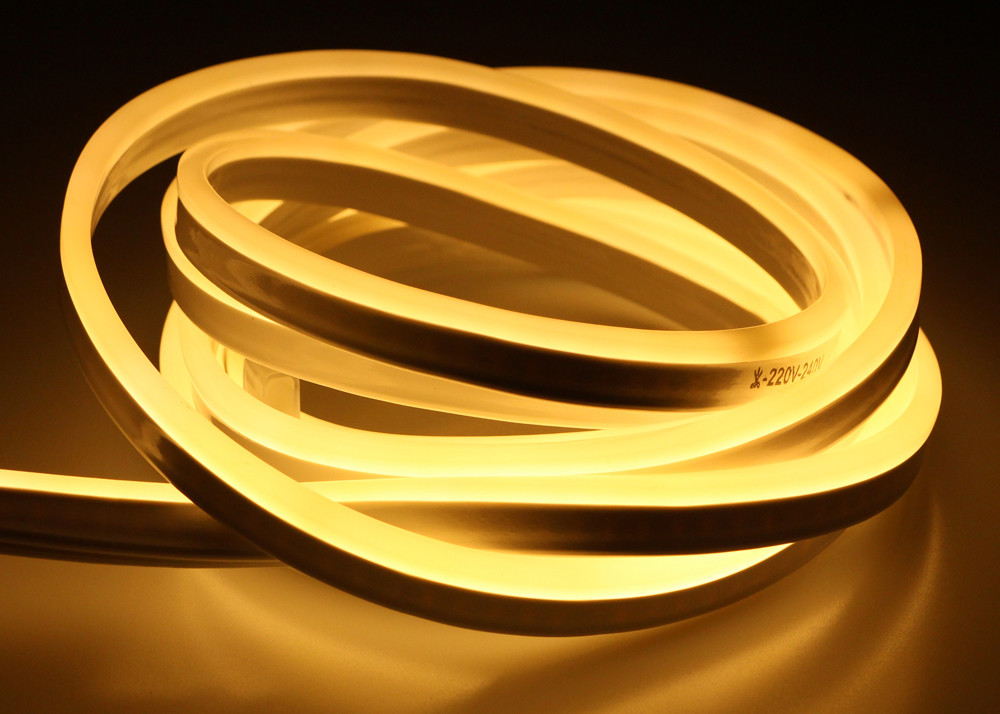 Cuttable Mini LED Neon Flex Warm White Color 160 Degree Beam Angle