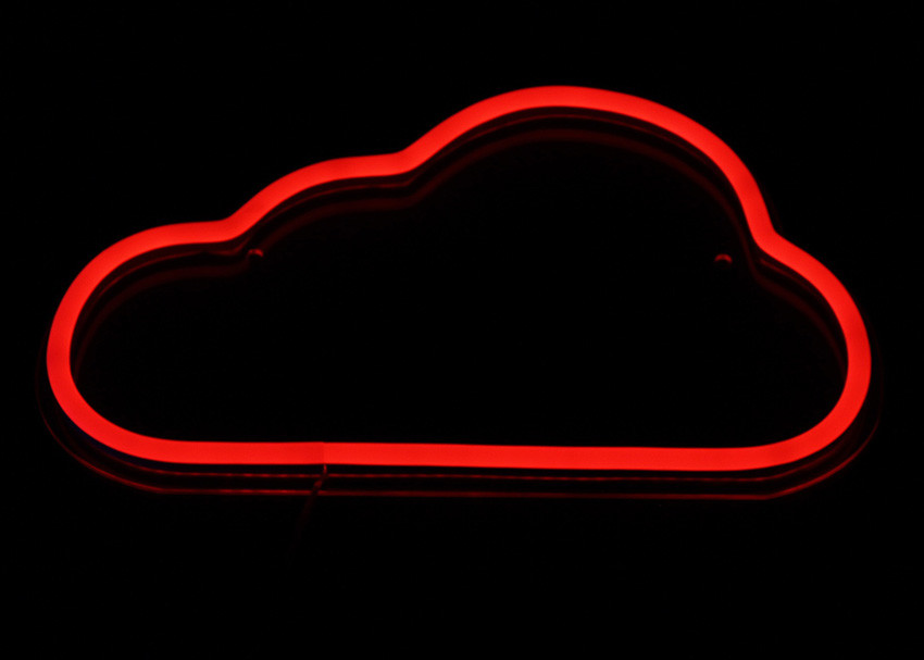 Red Cloud Led Bar Signs For Home , Bright Adjustable Led Neon Flex Signs