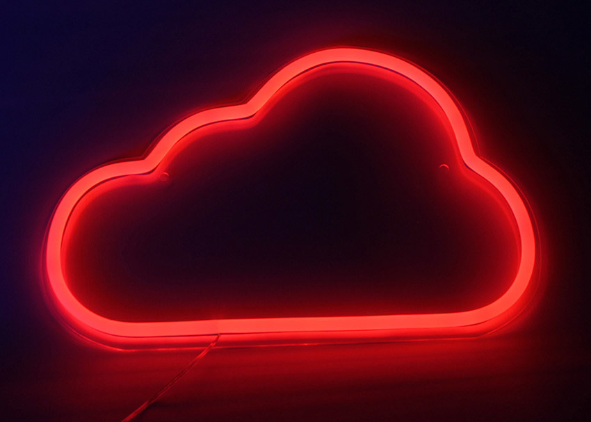 Red Cloud Led Bar Signs For Home , Bright Adjustable Led Neon Flex Signs