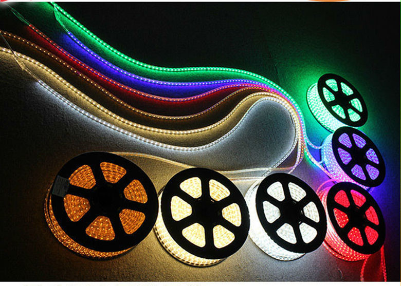 RGB 120 Volt Led Strip Lights , RoHS High Voltage Color Changing Led Strip