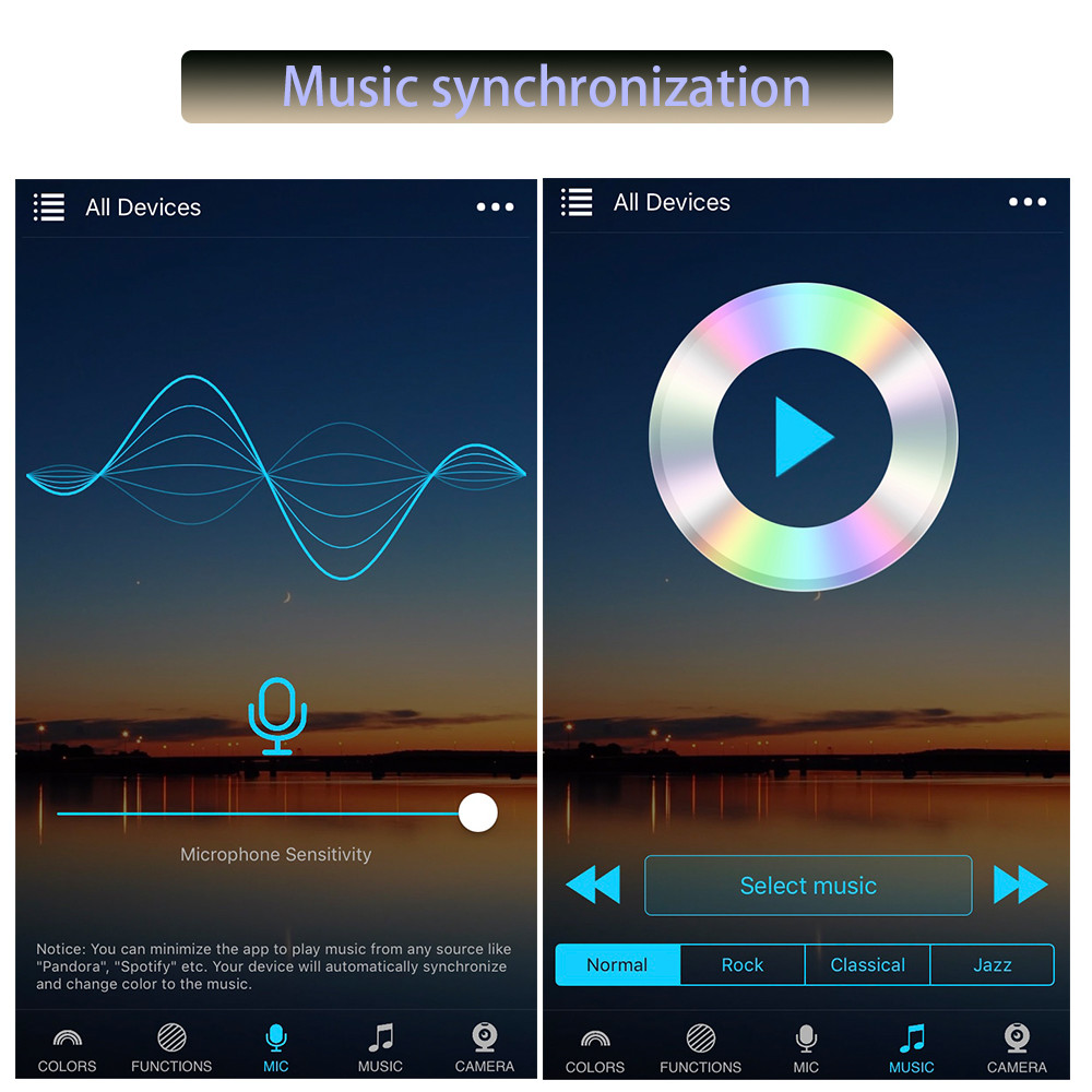 Color Changing Waterproof Led Tape Lights 10ft Wireless Smart Phone App ...