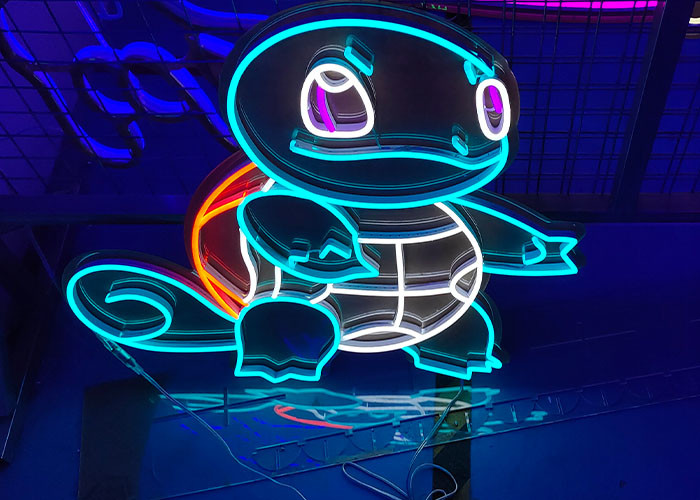 14 Color Vasten Tortoise Custom Neon Signs AC240V