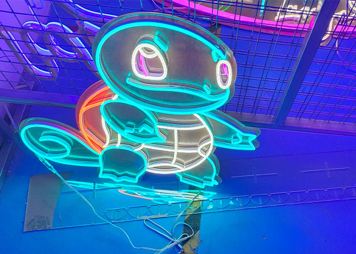 14 Color Vasten Tortoise Custom Neon Signs AC240V