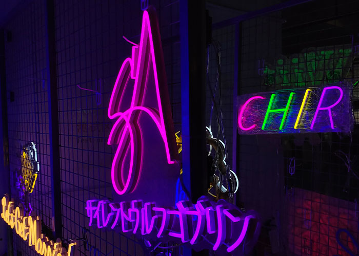 Square Backboard 12VDC Acrylic LED Neon Signs 18 Colors