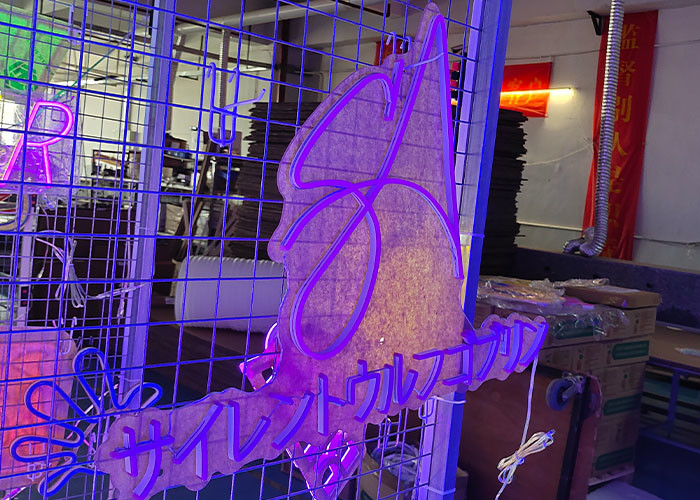 Square Backboard 12VDC Acrylic LED Neon Signs 18 Colors