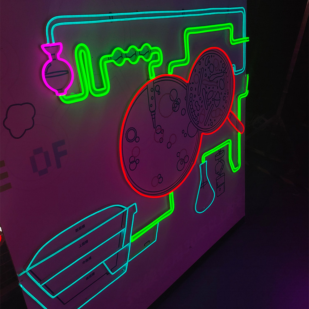 Station neon sign shopping mall neon wall sign handmade custom neon sign