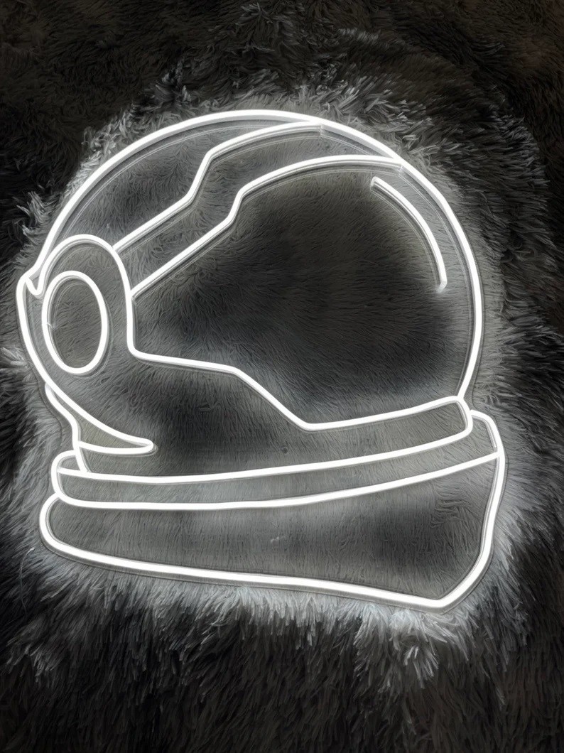 Astronaut Helmet Custom Neon Sign Silicone Acrylic For House / Wall ...