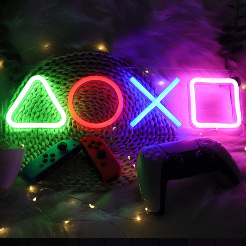 Decorative PS4 Game Neon Sign Colorful Lights 3D Art Illuminate ...